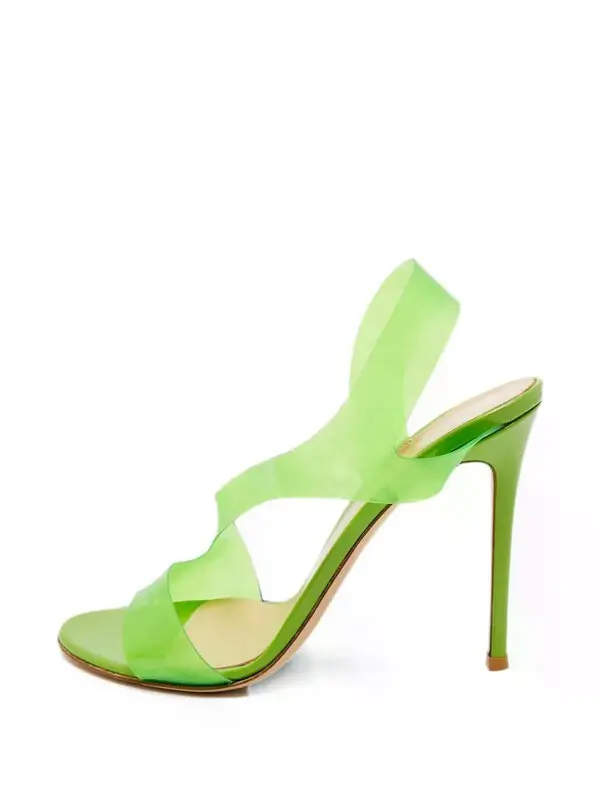 GIANVITO ROSSI Metropolis Slingback Sandals - Green