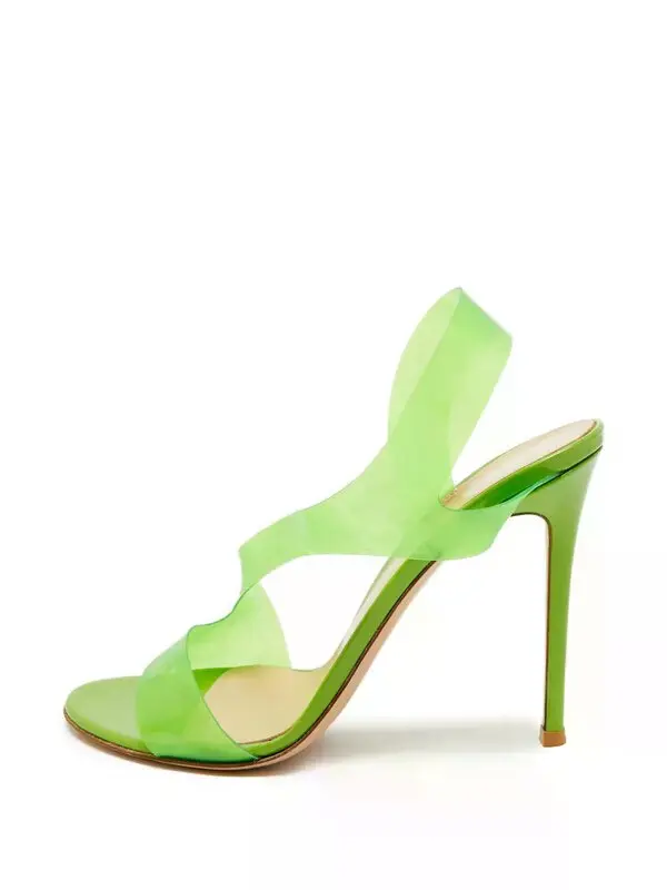 GIANVITO ROSSI Metropolis Slingback Sandals - Green