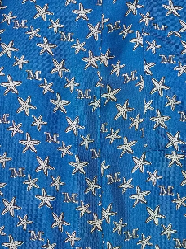 Max Mara Starfish-print Silk Shirt