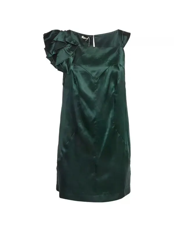 Miu Miu 2009 Bow-detail Satin Mini Dress