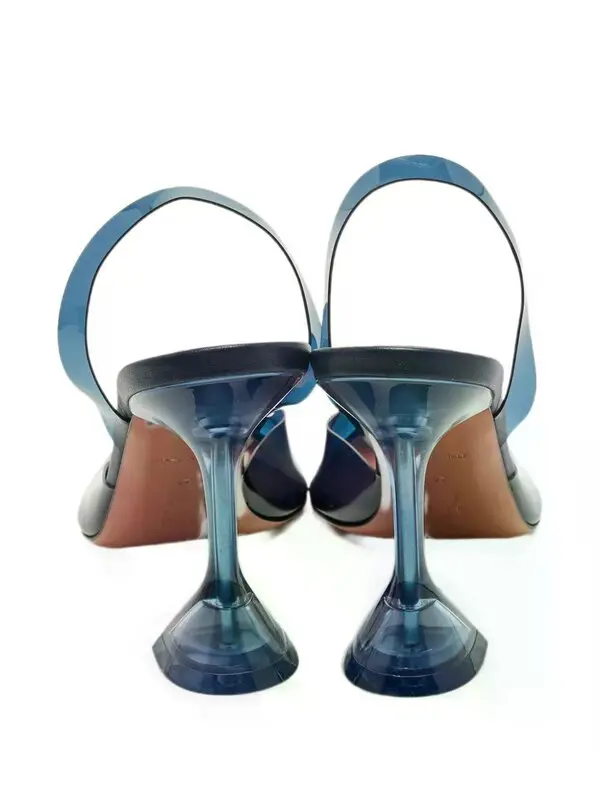 Amina Muaddi Holli Glass Slingback Pumps