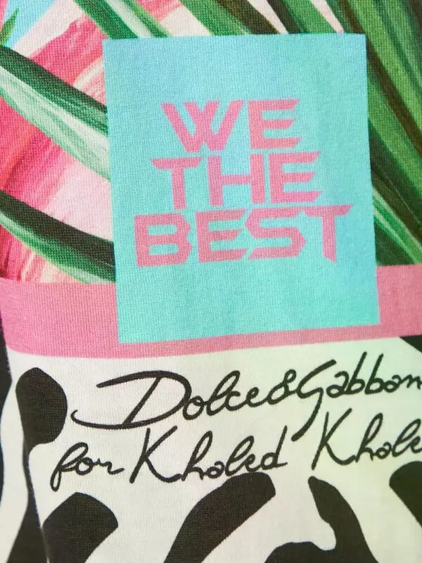 Dolce & Gabbana Flamingo & Zebra Print Cotton T-shirt