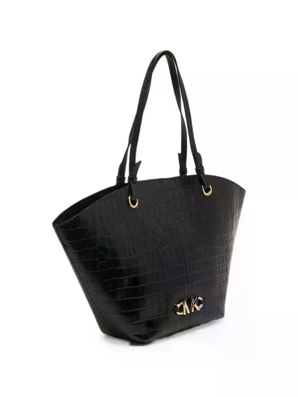 Michael Kors Izzy Croc-embossed Tote Bag - Black