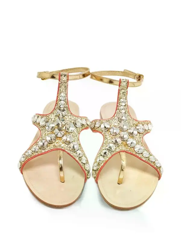 Miu Miu Crystal-embellished Flat Sandals