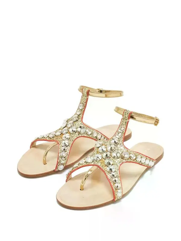 Miu Miu Crystal-embellished Flat Sandals