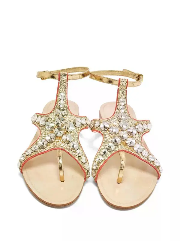 Miu Miu Crystal-embellished Flat Sandals