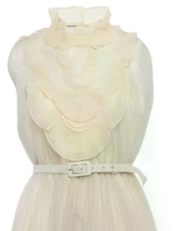 Prada Pleated Ruffled Dress