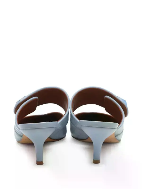 MALONE SOULIERS Croc-embossed Crystal-embellished Mules