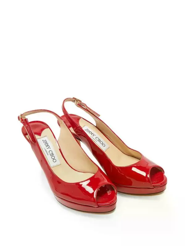JIMMY CHOO Clue Peep-toe Slingback Pumps