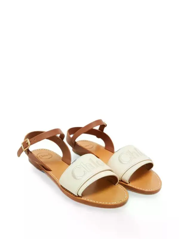 Chloé Logo Embroidered Sandals