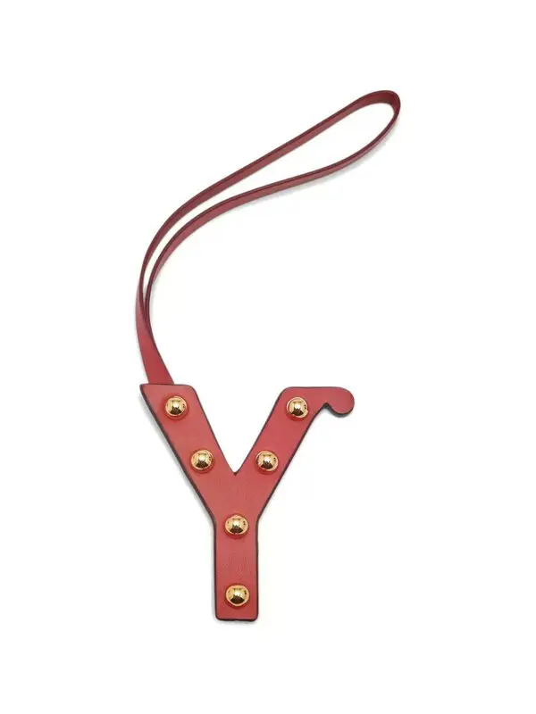 Burberry Alphabet Y Studded Bag Charm - Red