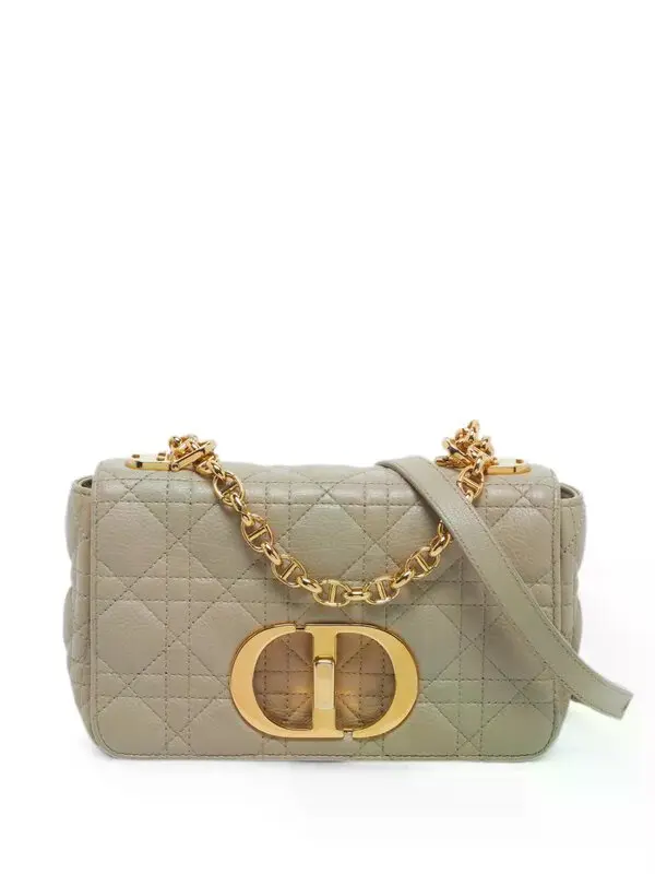 Dior Small Caro Cannage Shoulder Bag - Neutrals