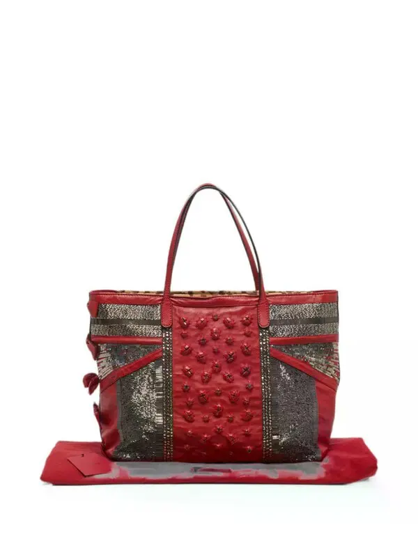 Valentino Garavani Sequinned Crystal-embellished Tote Bag
