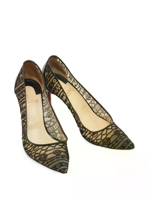 CHRISTIAN LOUBOUTIN Saramor Lace Heeled Pumps