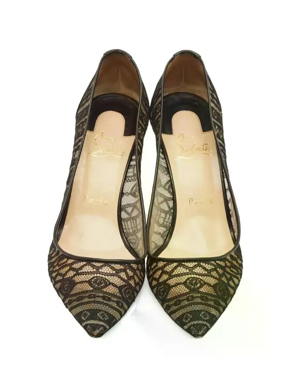 CHRISTIAN LOUBOUTIN Saramor Lace Heeled Pumps