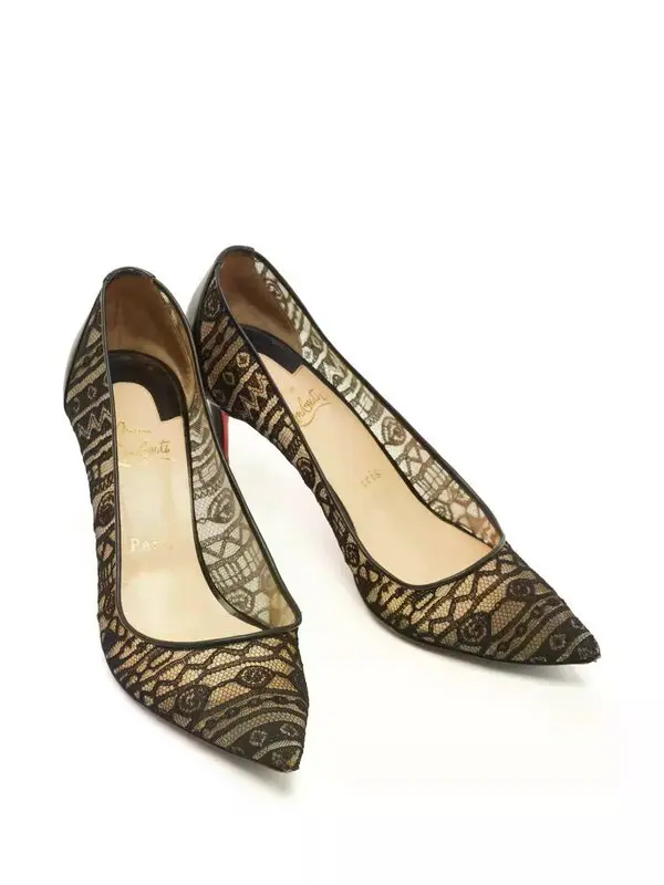 CHRISTIAN LOUBOUTIN Saramor Lace High Heel Pumps