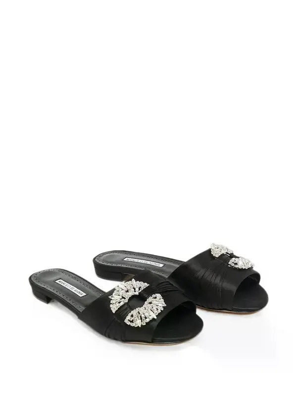 Manolo Blahnik Pralina Crystal-buckle Sandals