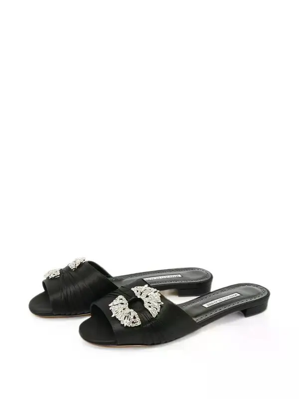 Manolo Blahnik Pralina Crystal-buckle Sandals