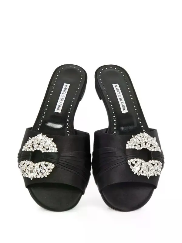 Manolo Blahnik Pralina Crystal-buckle Sandals