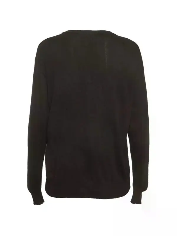 Moschino Teddy Bear Intarsia Knit Sweater - Black