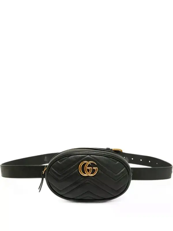 Gucci Gg Marmont Matelassé Belt Bag - Black