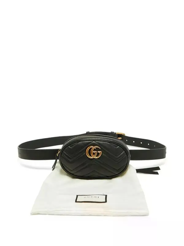 Gucci Gg Marmont Matelassé Belt Bag - Black