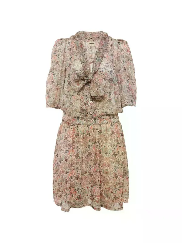 Zadig&Voltaire Mini Rewel Floral-print Dress - Neutrals
