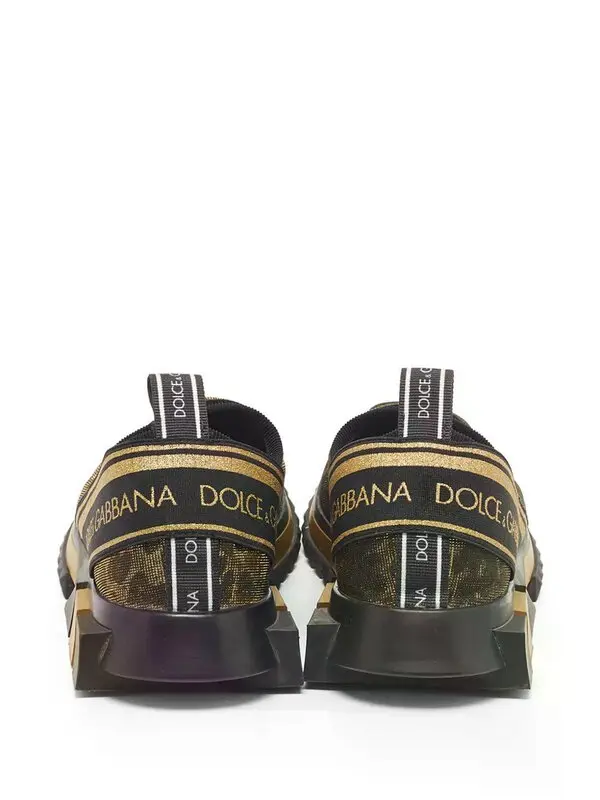 Dolce & Gabbana Sorrento Leopard-print Slip-on Sneakers - Brown