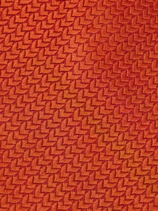 Ermenegildo Zegna Jacquard Silk Neck Tie - Orange