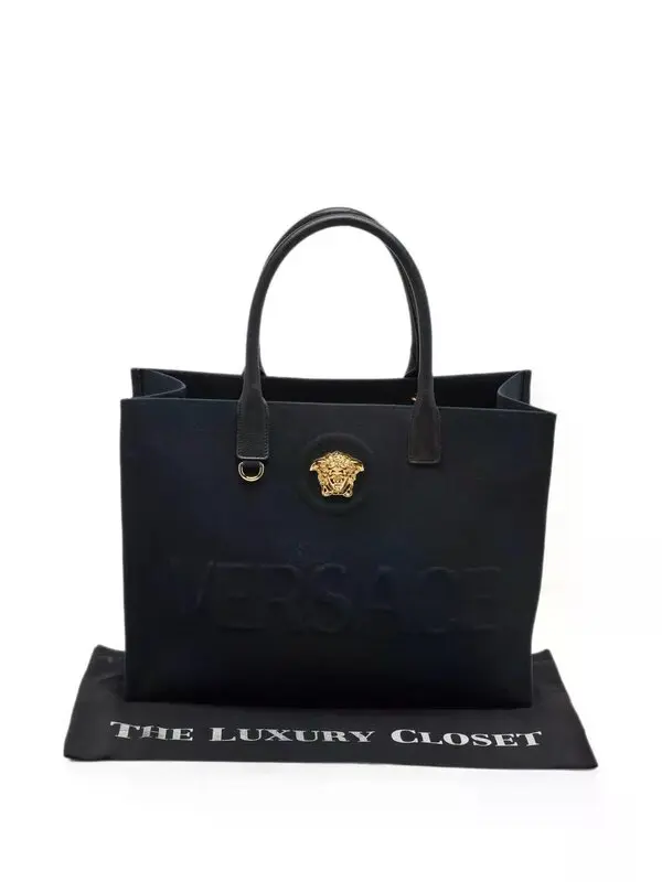 Versace La Medusa Canvas Tote Bag