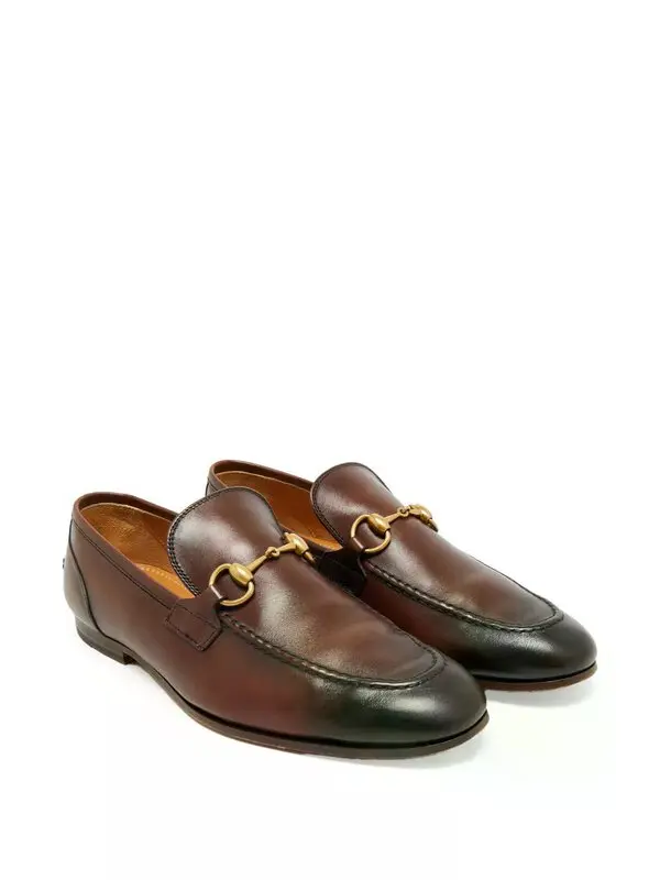 Gucci Jordaan Horsebit Loafers - Brown