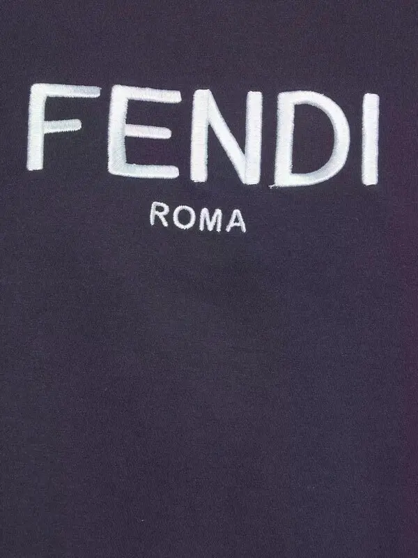 Fendi Logo-embroidered Crew-neck T-shirt