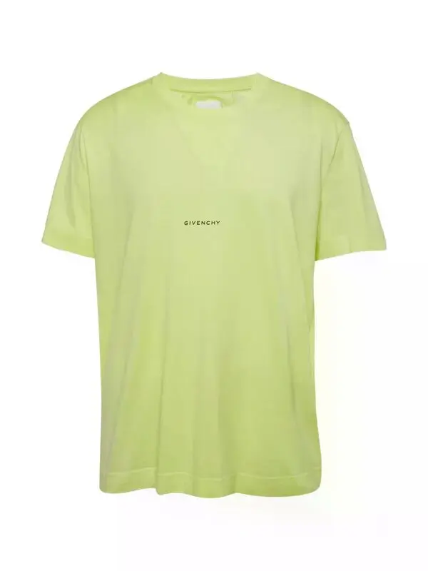 Givenchy Logo-print V-stitch T-shirt - Green