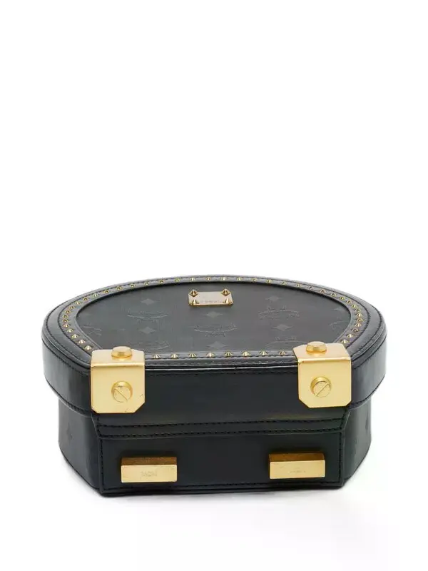 Mcm Berlin Studded Round Tote Bag - Black