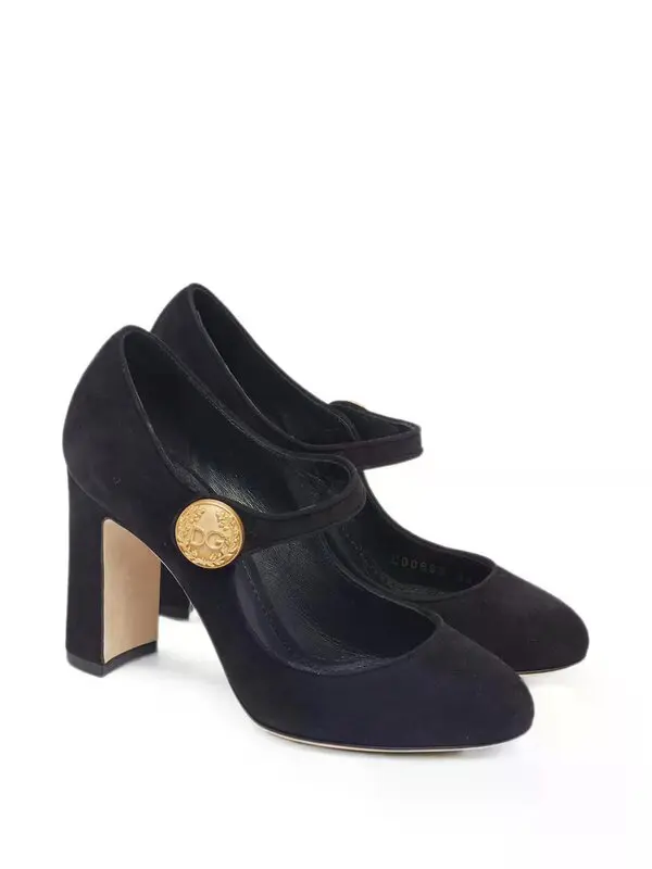Dolce & Gabbana Vally Logo-button Pumps - Black