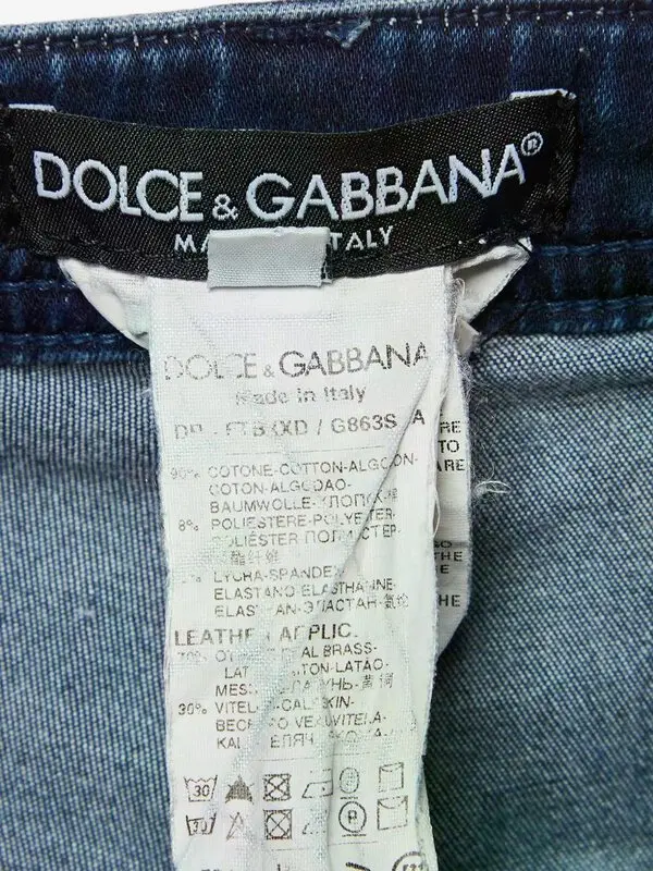 Dolce & Gabbana Logo-plaque Slim-fit Jeans