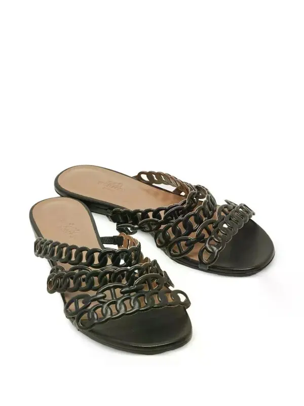 Hermès Chaine D'ancre Rivage Sandals - Black