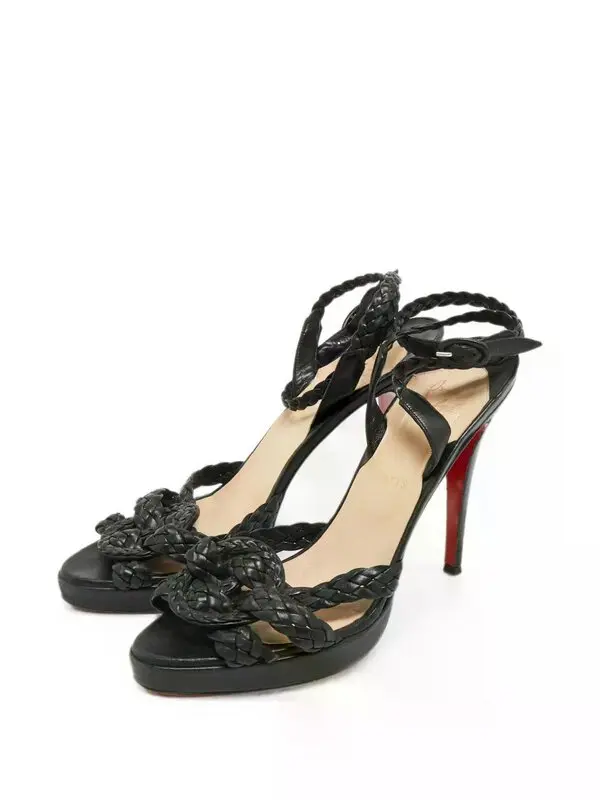 CHRISTIAN LOUBOUTIN Fatima Woven Ankle Strap Sandals