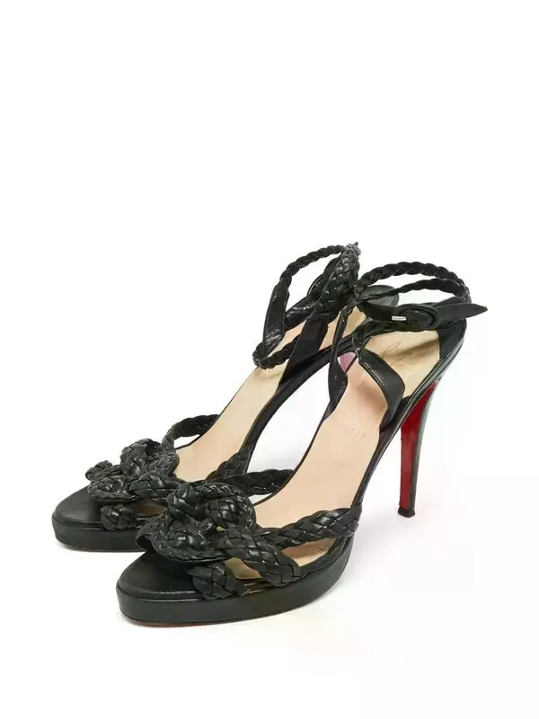 CHRISTIAN LOUBOUTIN Fatima Woven Ankle Strap Sandals