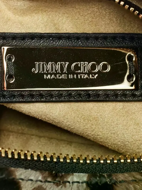 JIMMY CHOO Handcuff Leopard-print Shoulder Bag