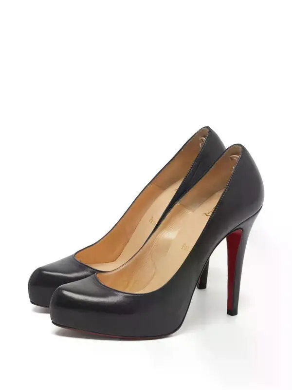 CHRISTIAN LOUBOUTIN Leather Stiletto Heel Pumps - Black