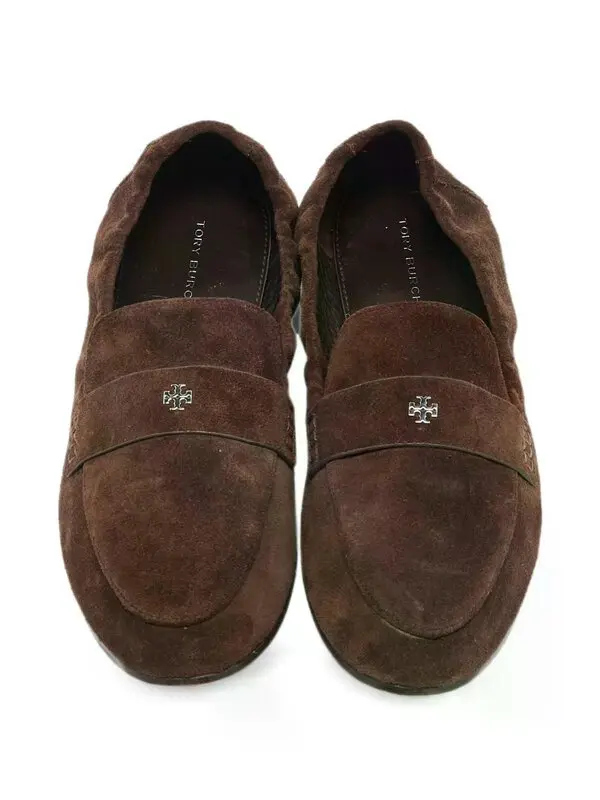 Tory Burch Double T Suede Loafers