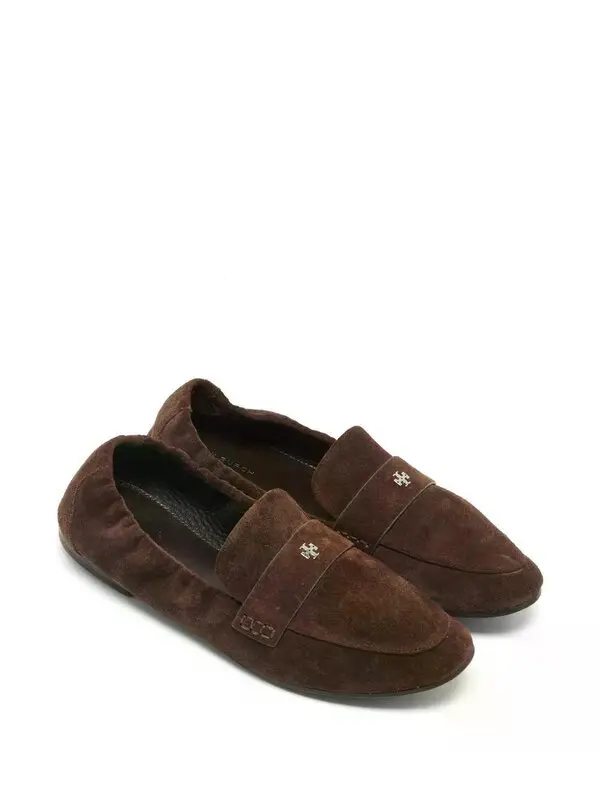Tory Burch Double T Suede Loafers