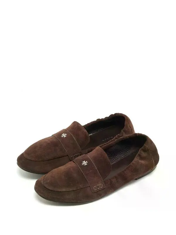 Tory Burch Double T Suede Loafers