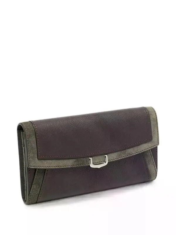 Cartier C De Leather And Suede Continental Wallet