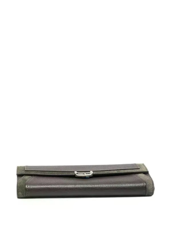 Cartier C De Leather And Suede Continental Wallet