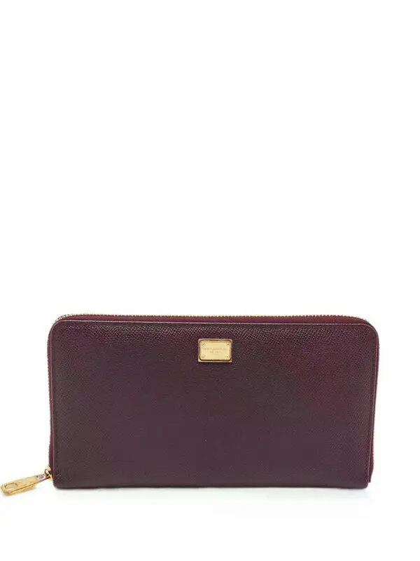 Dolce & Gabbana Logo-plaque Zip-around Clutch Bag
