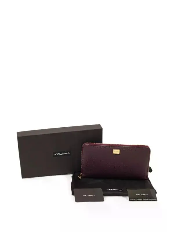Dolce & Gabbana Logo-plaque Zip-around Clutch Bag