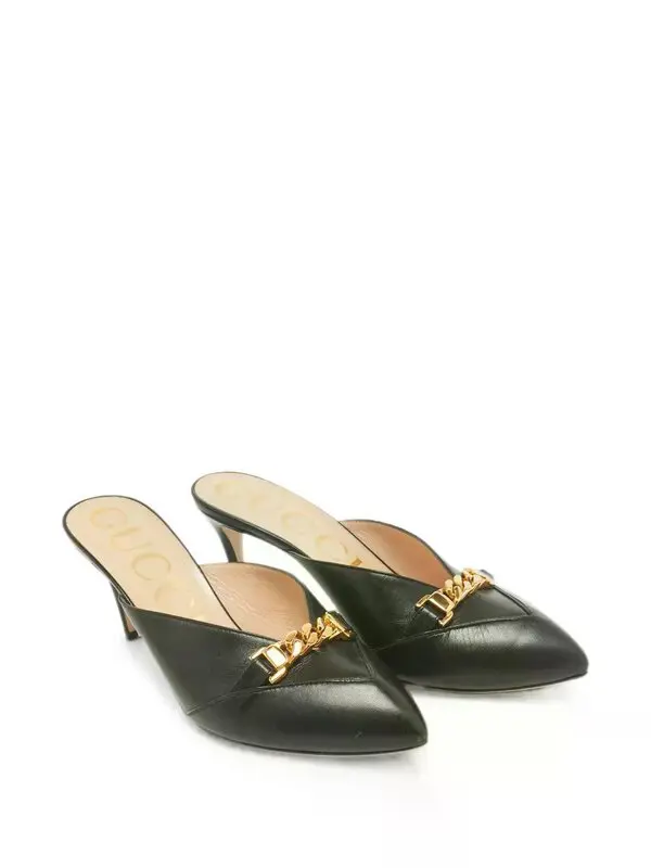 Gucci Sylvie Chain-detail Heeled Mules