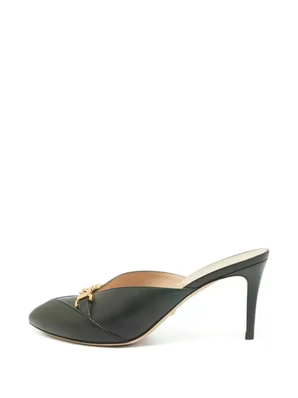 Gucci Sylvie Chain Detail Heeled Mules